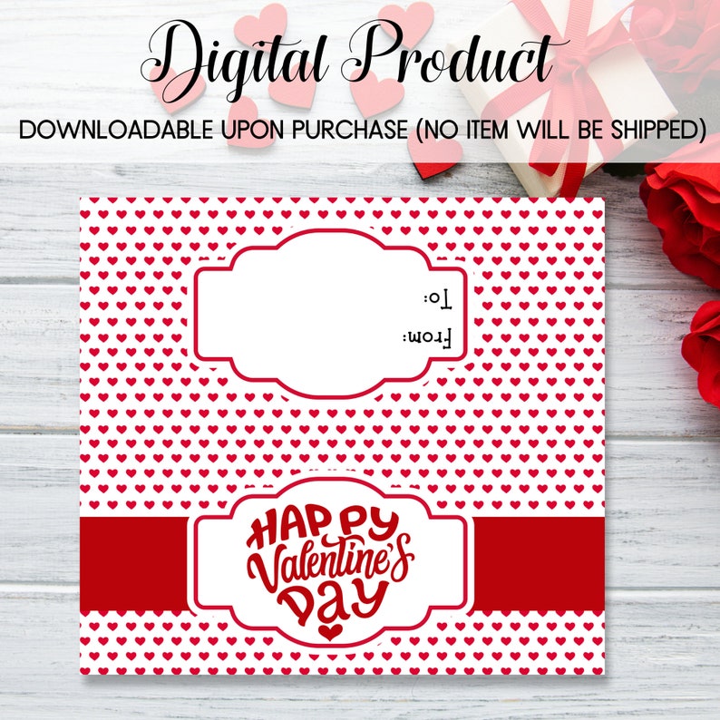 Valentine Treat Bag Topper Printable Valentines Gift Tag Labels ...