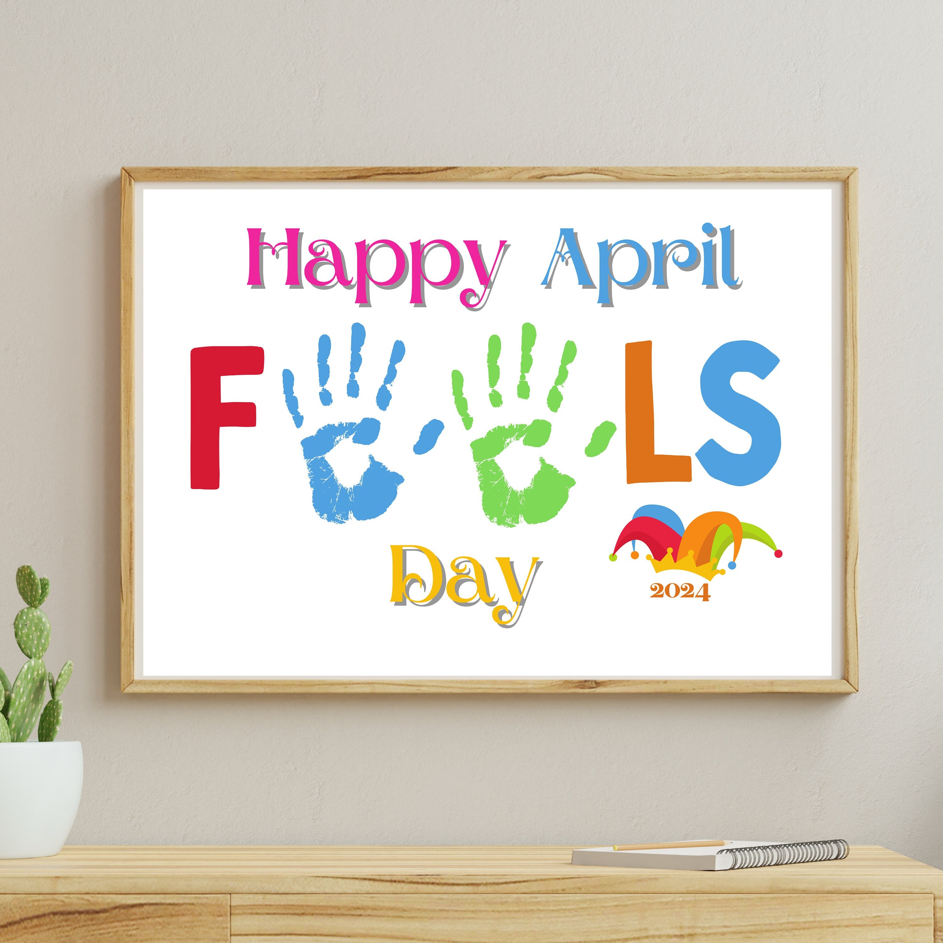 April Fools Handprint Craft Art DIY Craft for Kids Baby Toddler April ...
