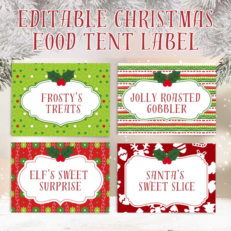 Personalized Christmas Card Labels - Etsy