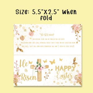 He is Risen Bible Verse Treat Bag Topper Easter He is Risen Religious ...