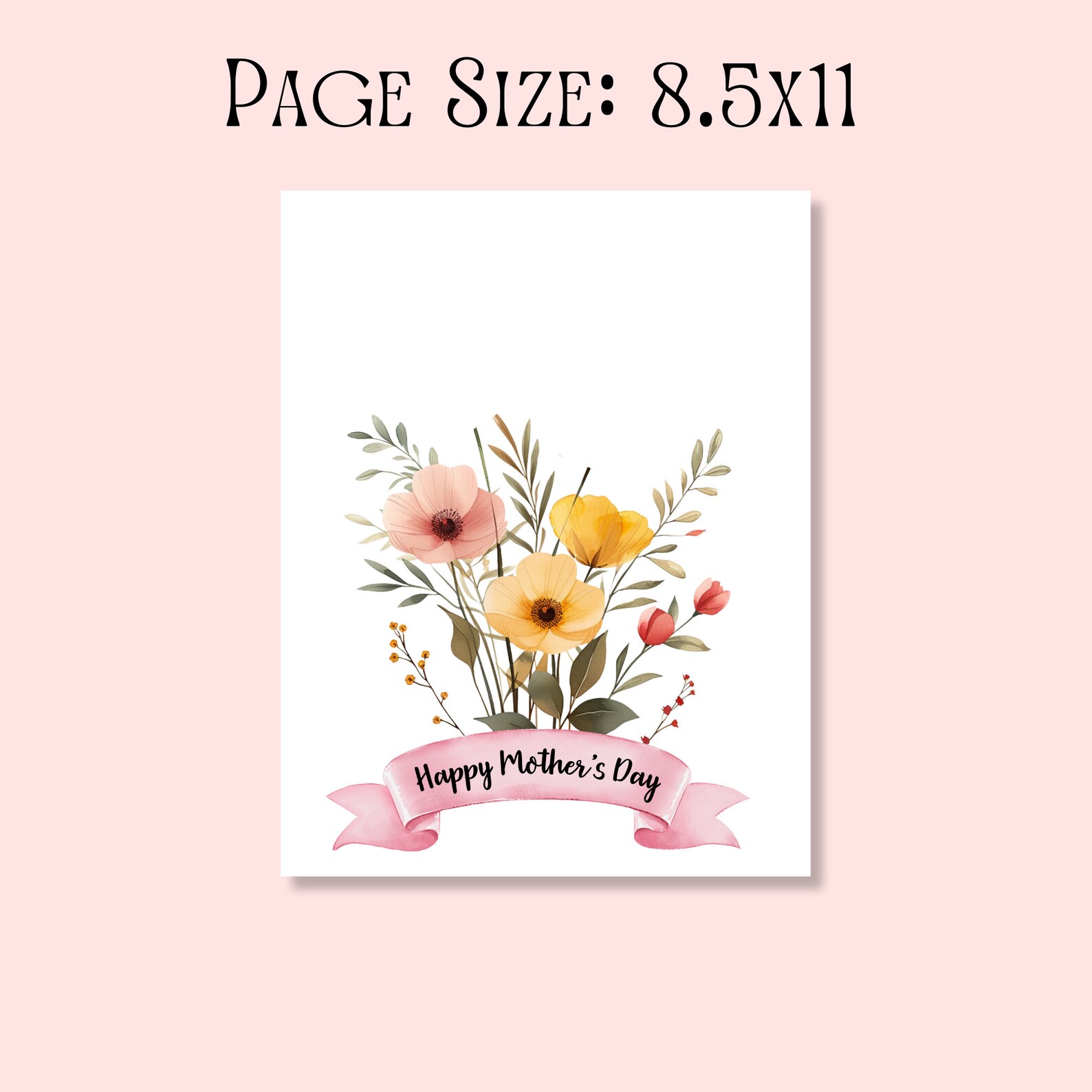 Mothers Day Handprint Craft Flower Theme Bundle 6 Printable Gift Mom ...