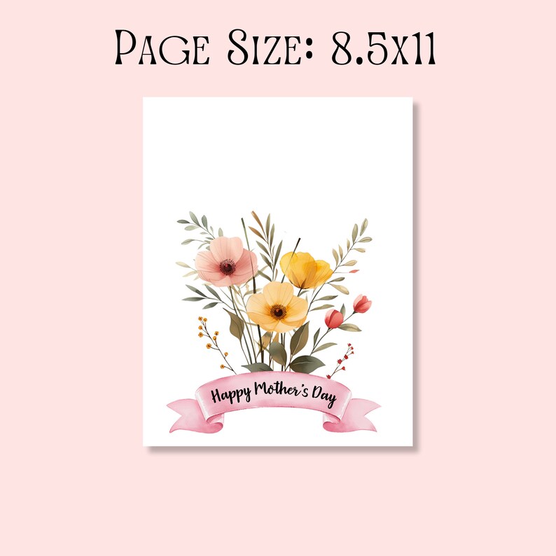Mothers Day Handprint Craft Flower Theme Bundle 6 Printable Gift Mom ...