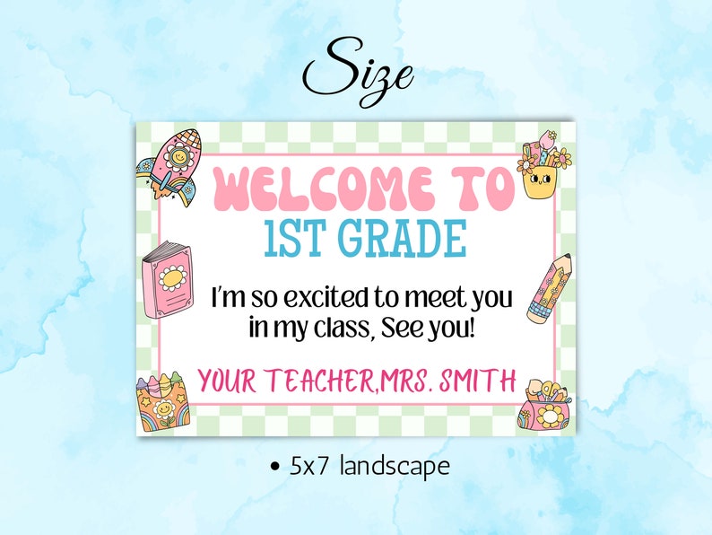Editable Teacher Welcome Back to School for Students Pink Theme 1st ...
