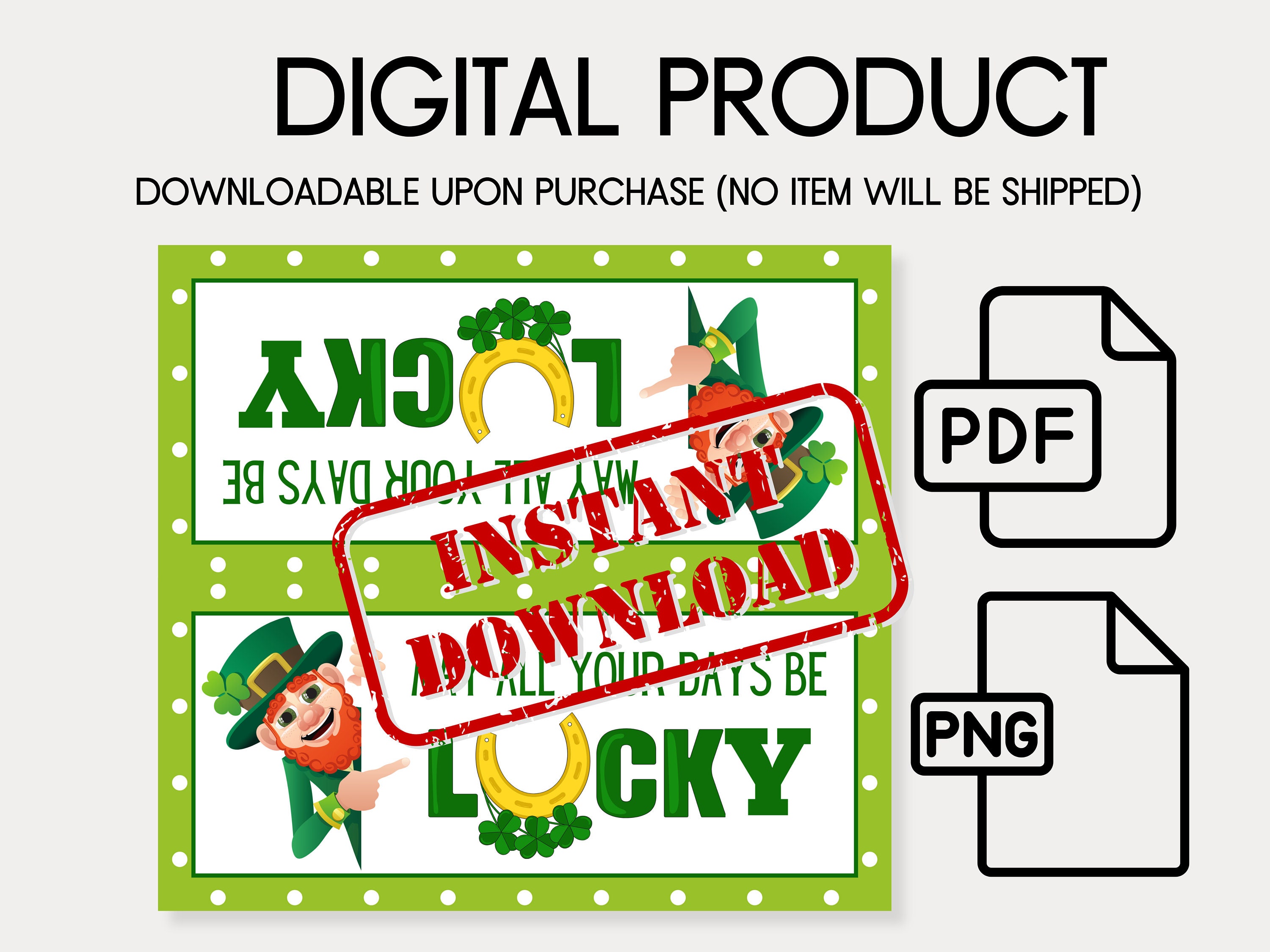 Printable St Patricks Day Treat Topper Bag Party Topper St Patrick Day ...