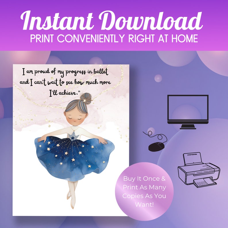 Ballet Journal Dance Journal Ballerina Dancer Printable Gifts for ...