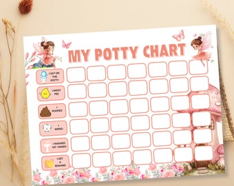 Fairy Potty Chart, Potty Chart for Girl, Behavior Chart, Sticker Chart ...