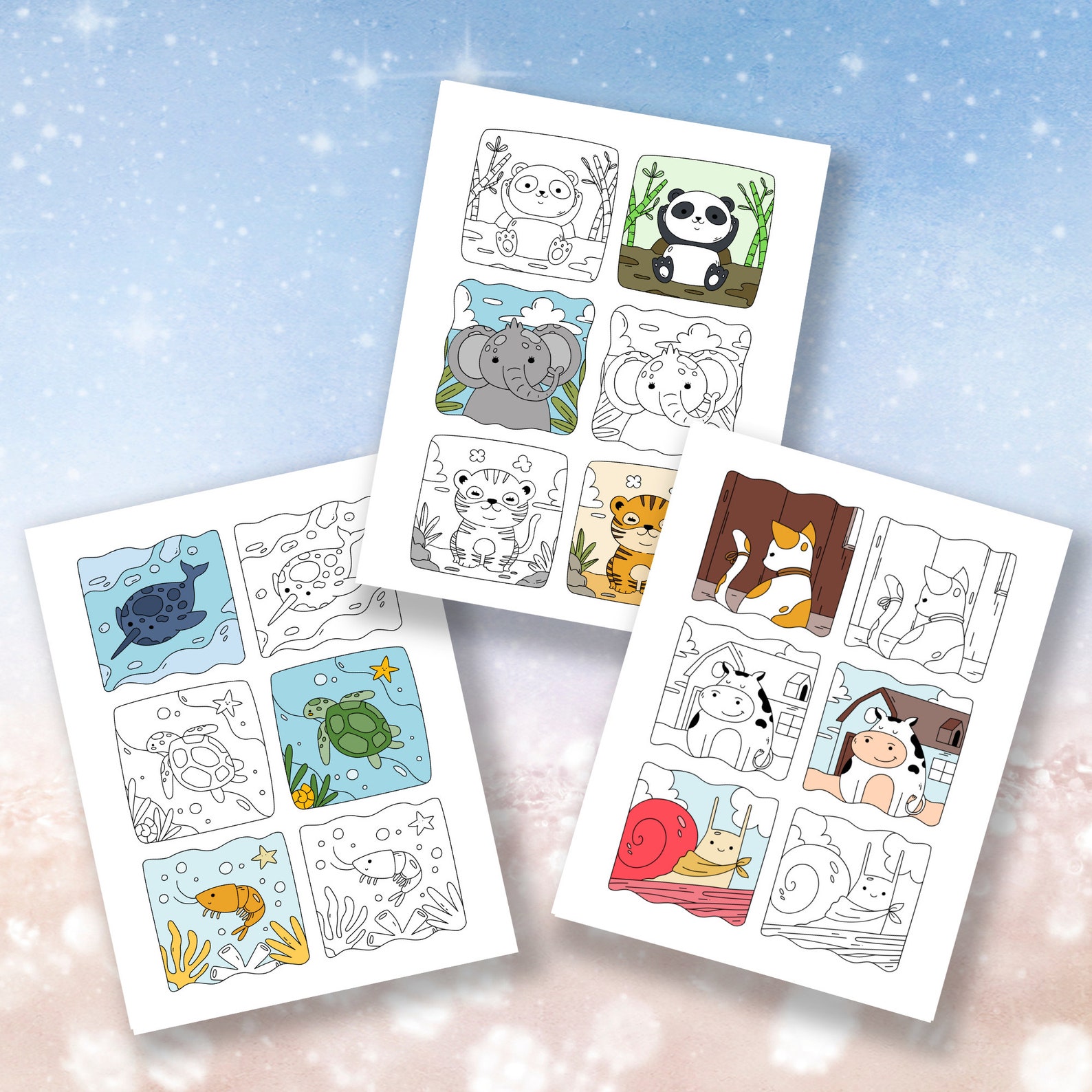 Coloring Pages for Kids Replicate Copy and Color Activity Printable ...