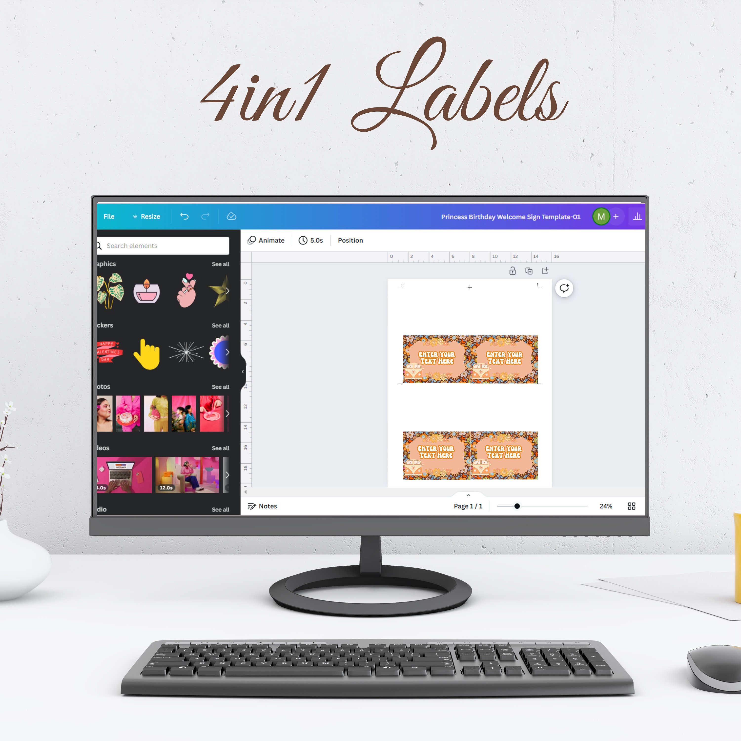 Editable Retro Party Food Label 1970s Blank Food Tent Cards Label ...