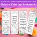 Unicorn Coloring Bookmarks Printable Unicorn Coloring Bookmarks for ...