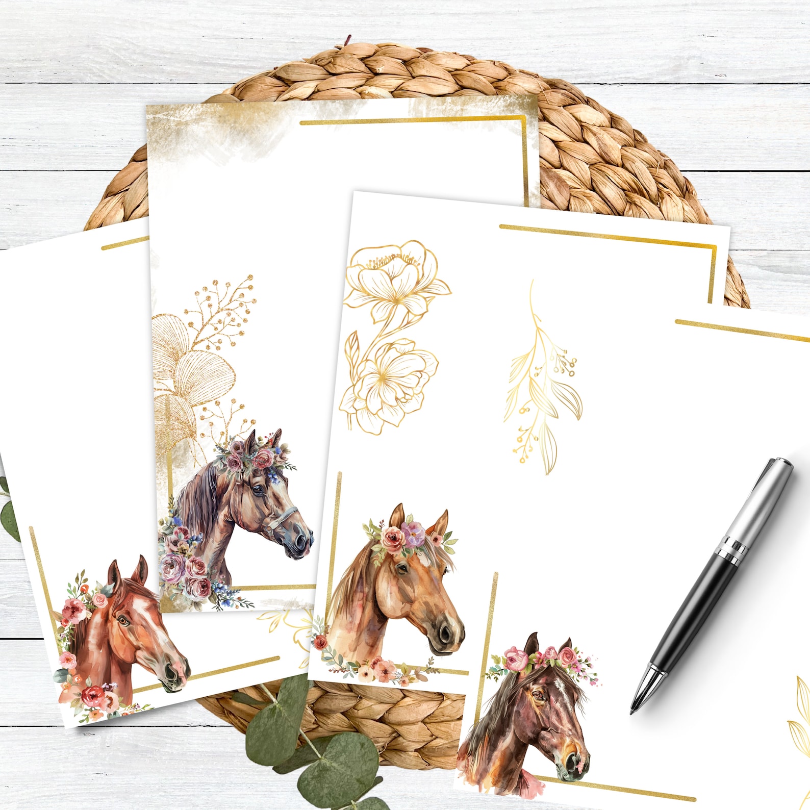 Horse Stationary Printable Horse Stationery Animal Stationery Pony ...
