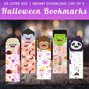 Bookmarks for Kids Zombie Mummy Vampire Frankenstein Halloween Bookmark ...