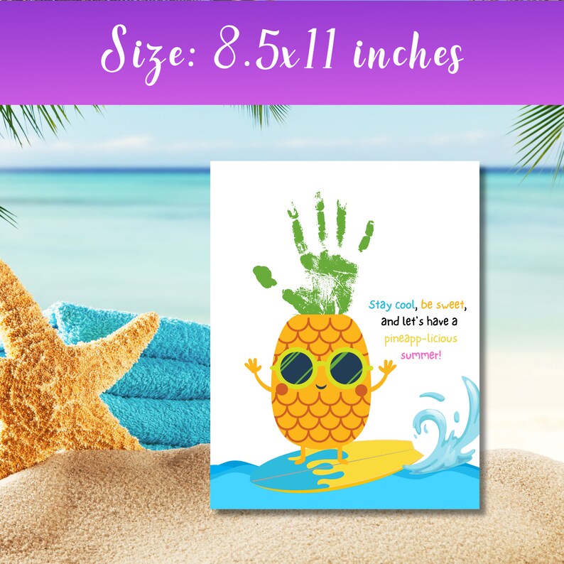 Summer Handprint Craft Art Summer Handprint for Toddler Summer Craft ...