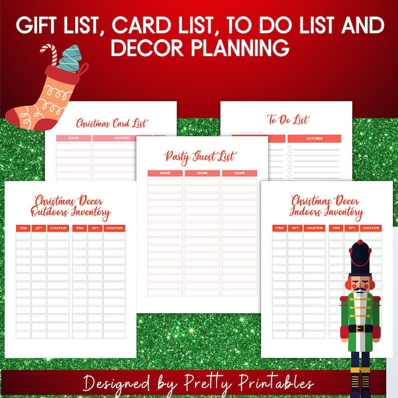 New Christmas Planner Printable Holiday Planner Advent - Etsy