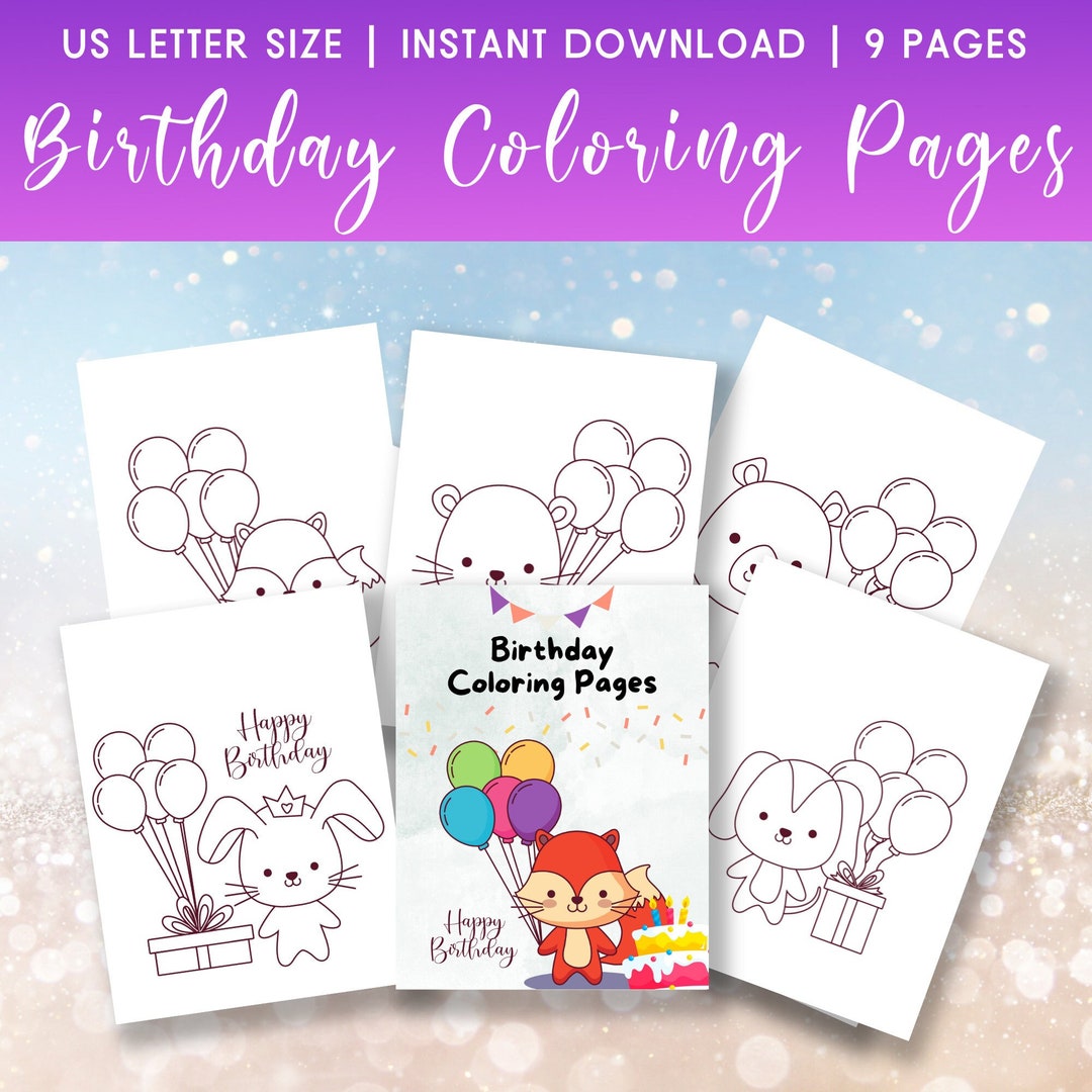 Happy Birthday Coloring Sheet for Kids Birthday Coloring Pages Birthday ...