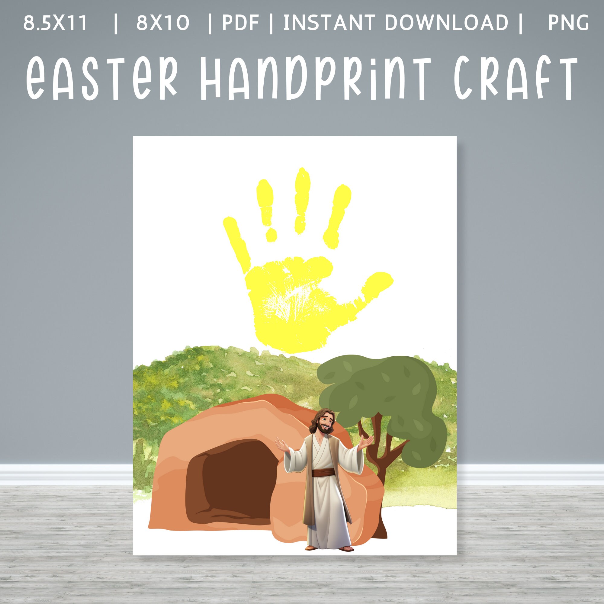 Easter Handprint Craft Printable Empty Tomb Religious Easter DIY Craft ...