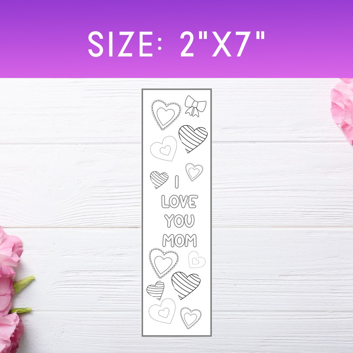 Printable Mothers Day Coloring Bookmarks Present From Kids Mothers Day ...