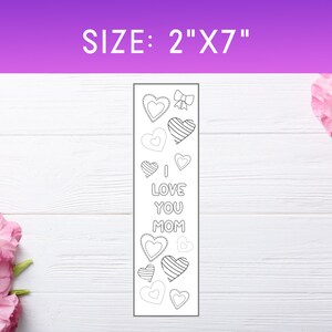 Printable Mothers Day Coloring Bookmarks Present From Kids Mothers Day ...