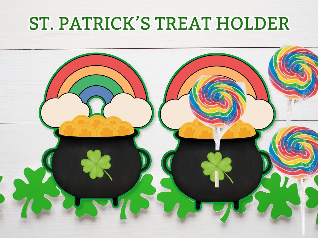St Patricks Day Treat Holder Printable Pot of Gold St Patricks Day ...