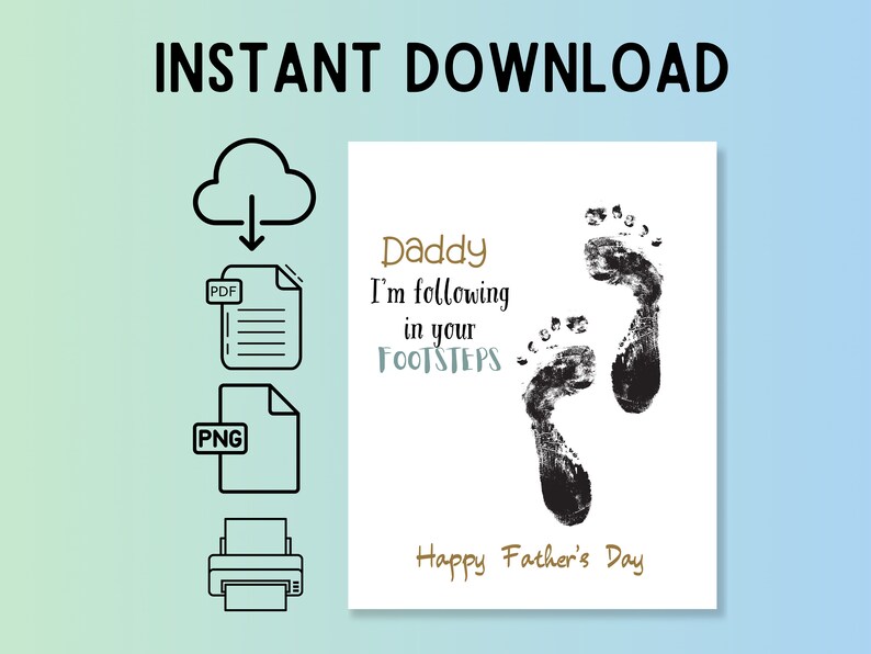 Fathers Day Footprint Craft Footsteps Footprint Art Father’s Day Craft ...