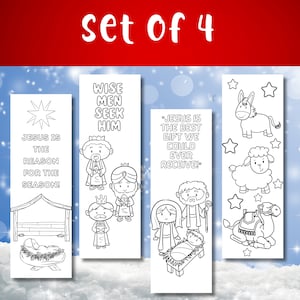 Christmas Nativity Coloring Bookmarks for Kids Coloring Pages Classroom ...