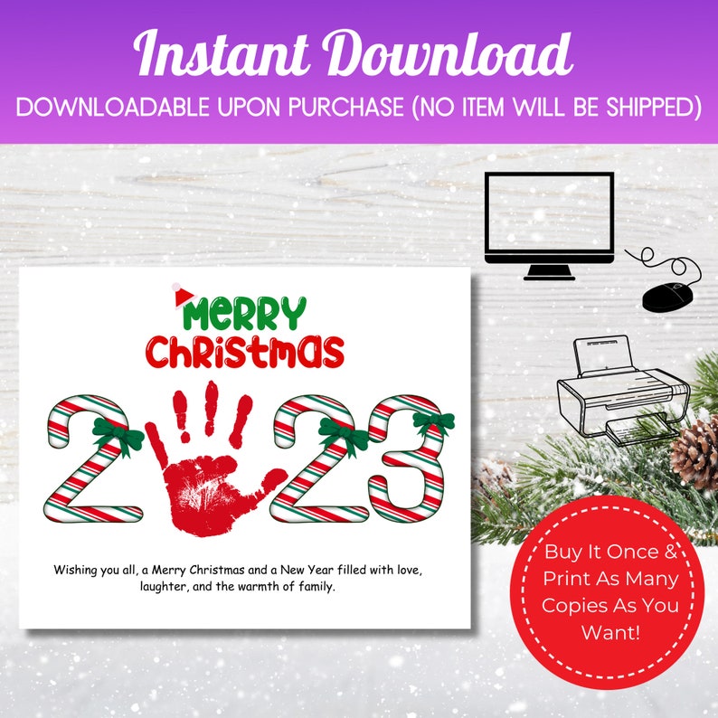 2023 Christmas Handprint Craft Printable Toddler Handprint Art - Etsy ...