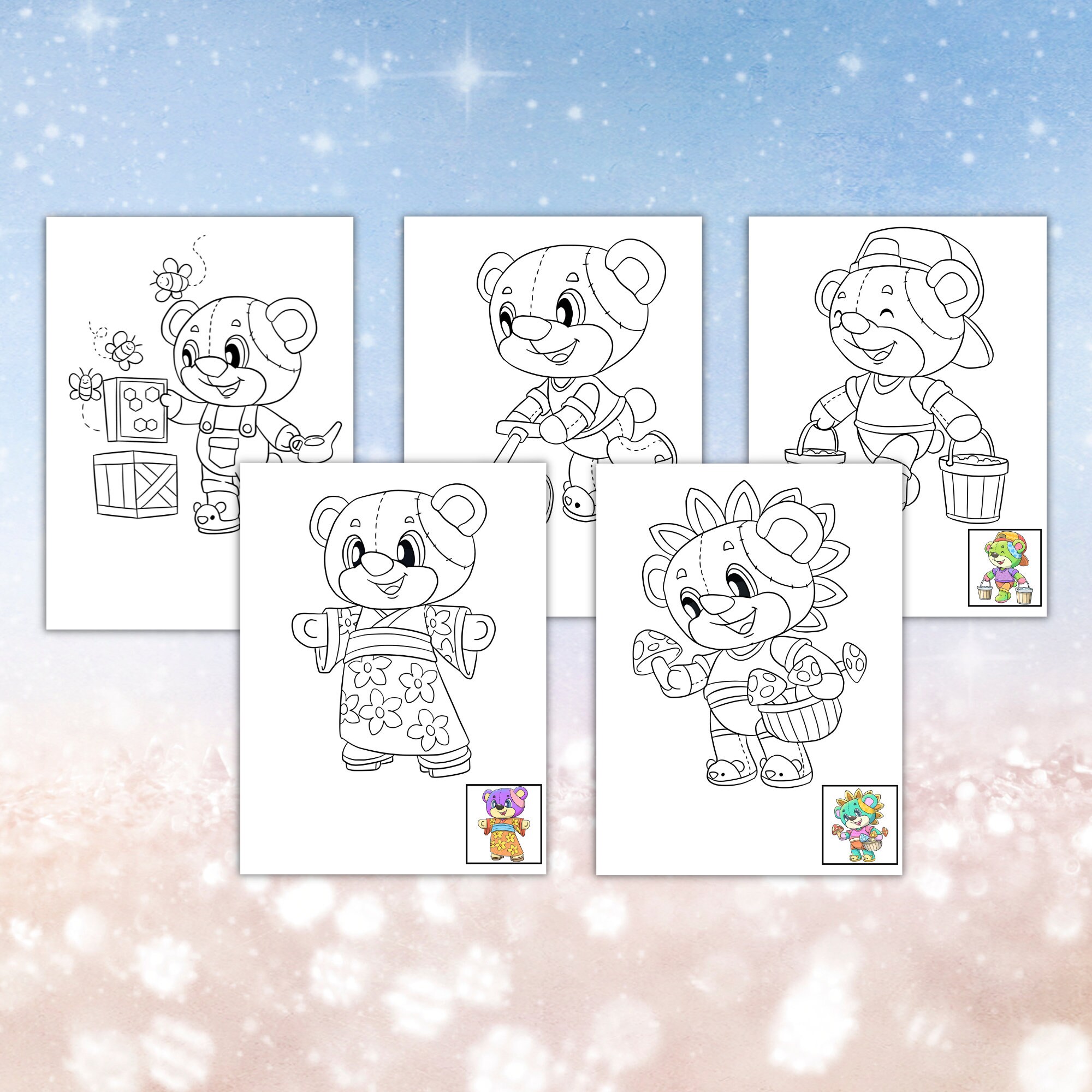 Bear Coloring Pages Color Copying Teddy Bear Coloring Kids Printable ...