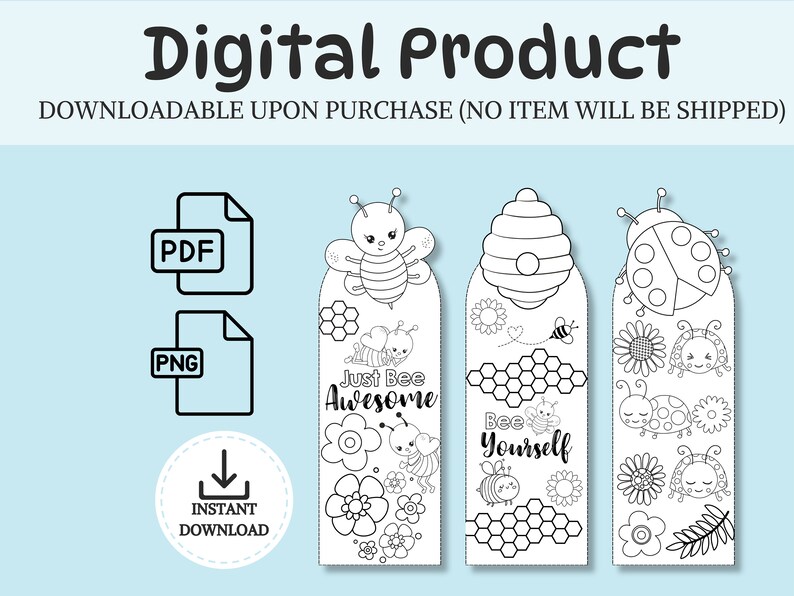 Coloring Bookmarks Set 4 Kids Coloring Printable Bookmarks Classroom ...