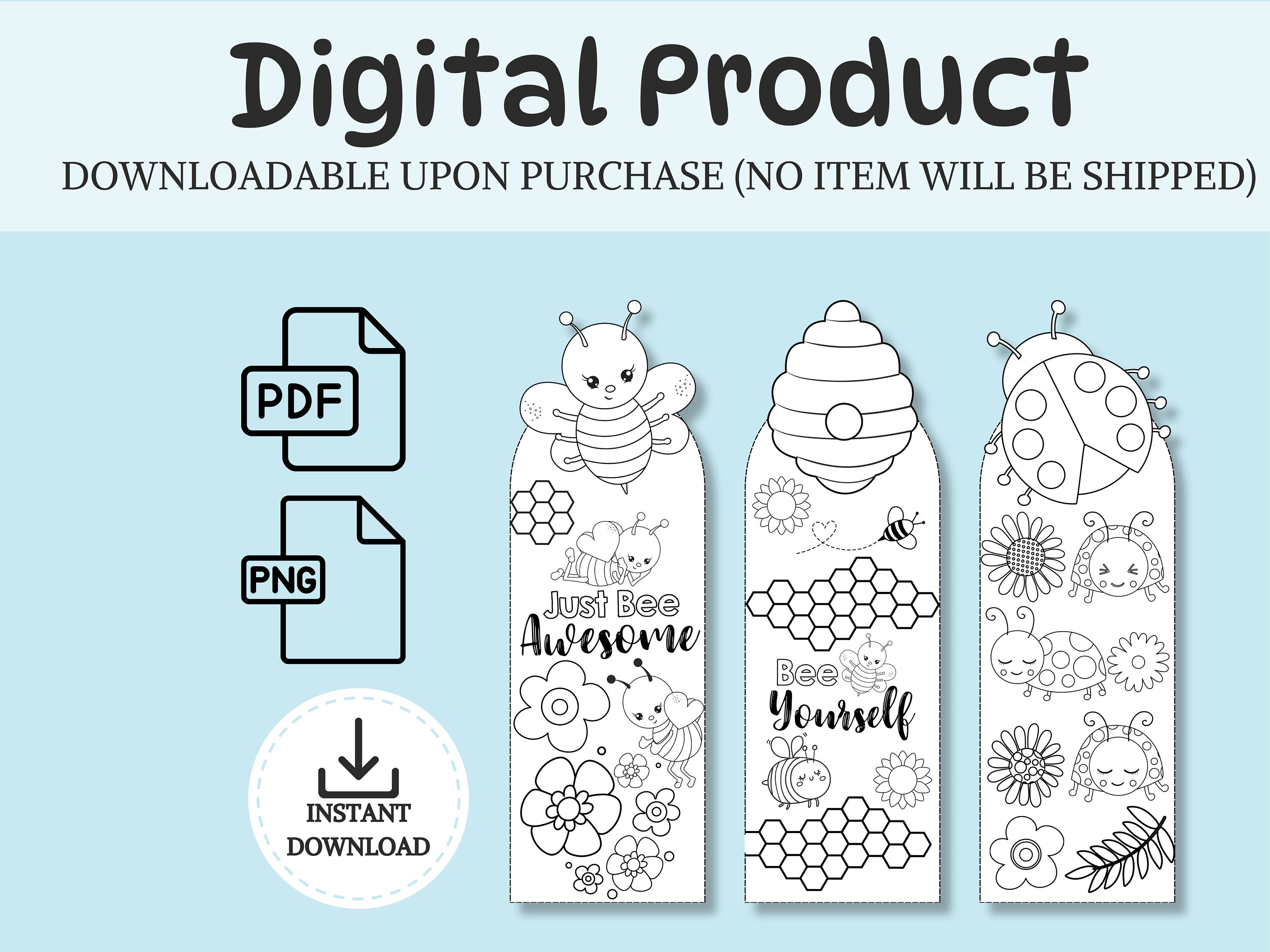 Coloring Bookmarks Set 4 Kids Coloring Printable Bookmarks Classroom ...