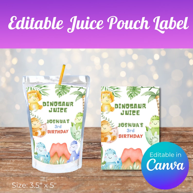 Editable Dinosaur Birthday Bundle Dinosaur Birthday Party - Etsy