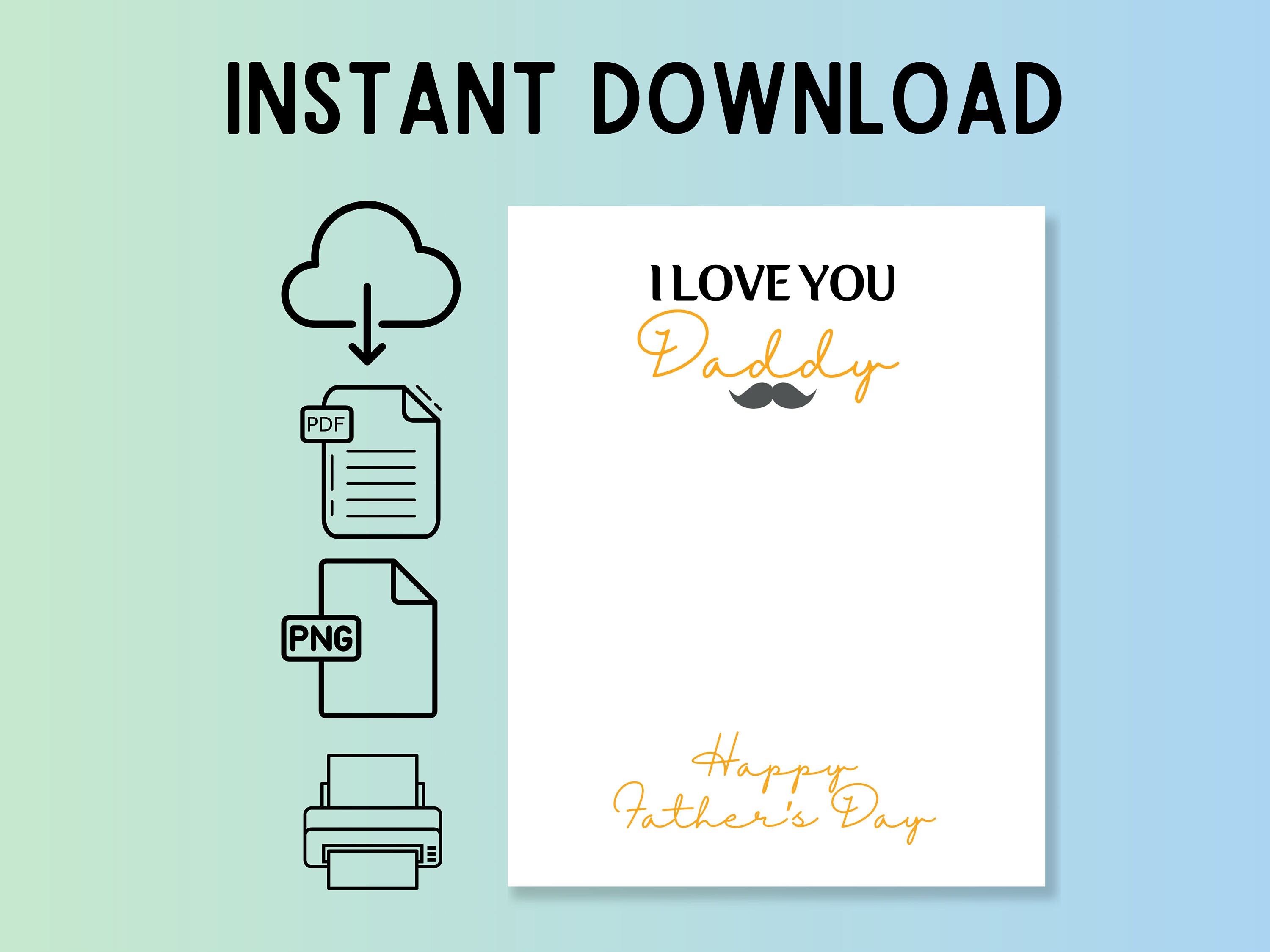 Fathers Day Handprint Craft I Love You Daddy Handprint Art Father’s Day ...