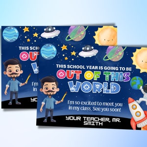 Editable Teacher Welcome Back to School Postcard for Students Cute ...