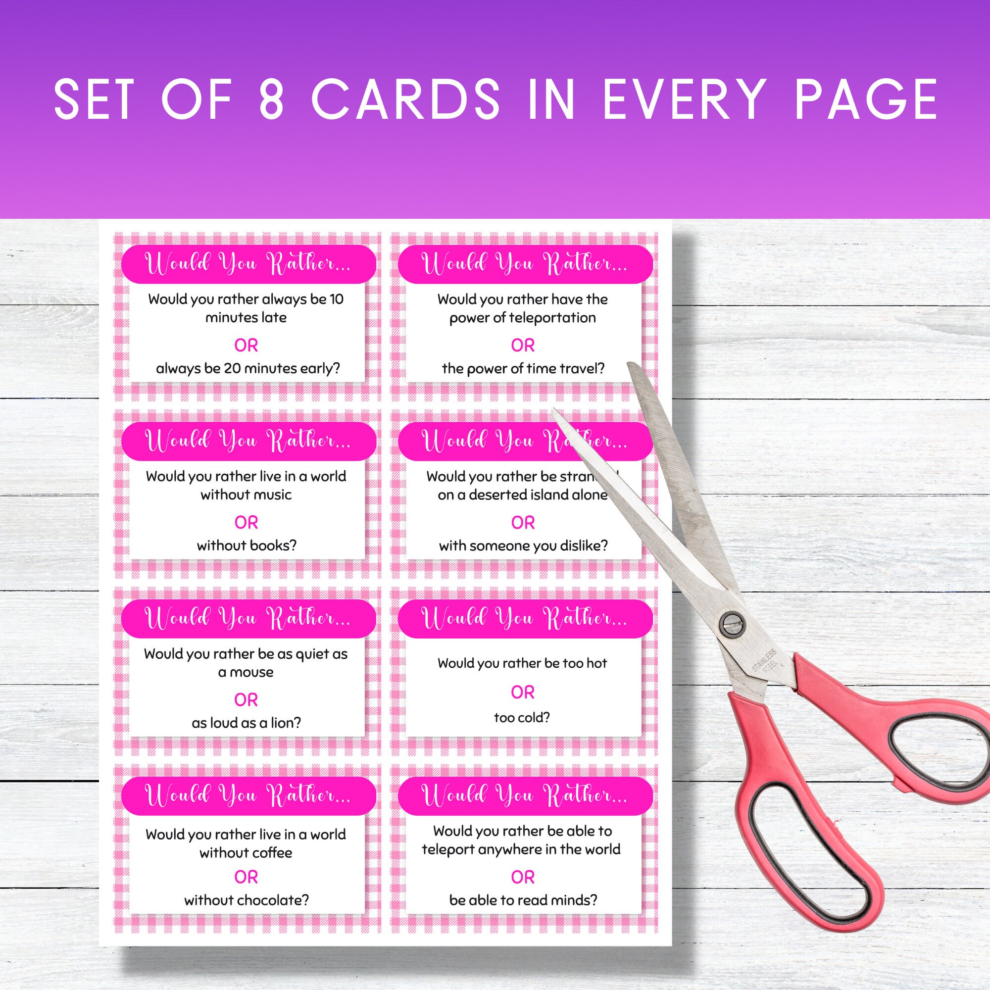 Would You Rather Game, Would You Rather Cards, Would You Rather ...