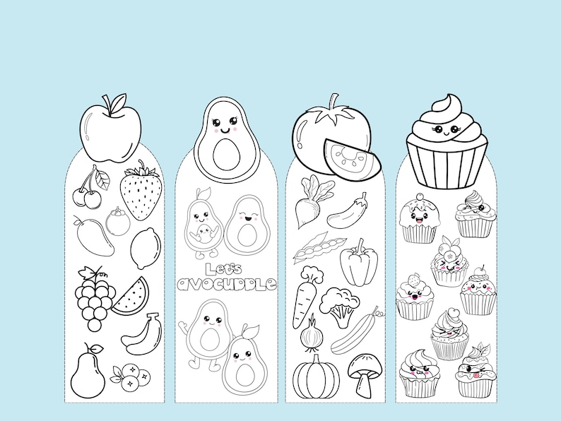 Coloring Bookmarks for Kids 22 Bookmarks Bundle Printable Classroom ...