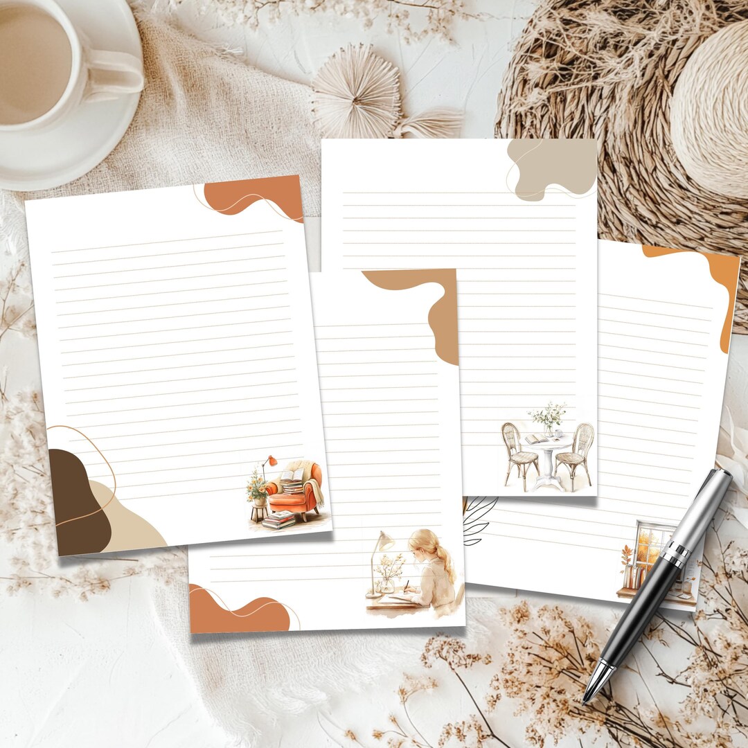 Hygge Notepaper Stationery Set Cozy Fall Letter Writing Paper Pen Pal ...