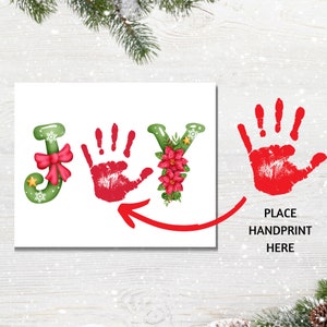 Christmas Handprint Art for Kids Craft Printable Toddler Christmas Joy ...