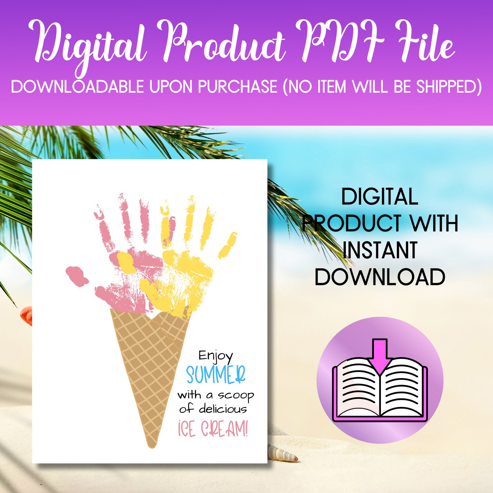 Summer Handprint Craft Summer Handprint Art Summer Handprint for ...