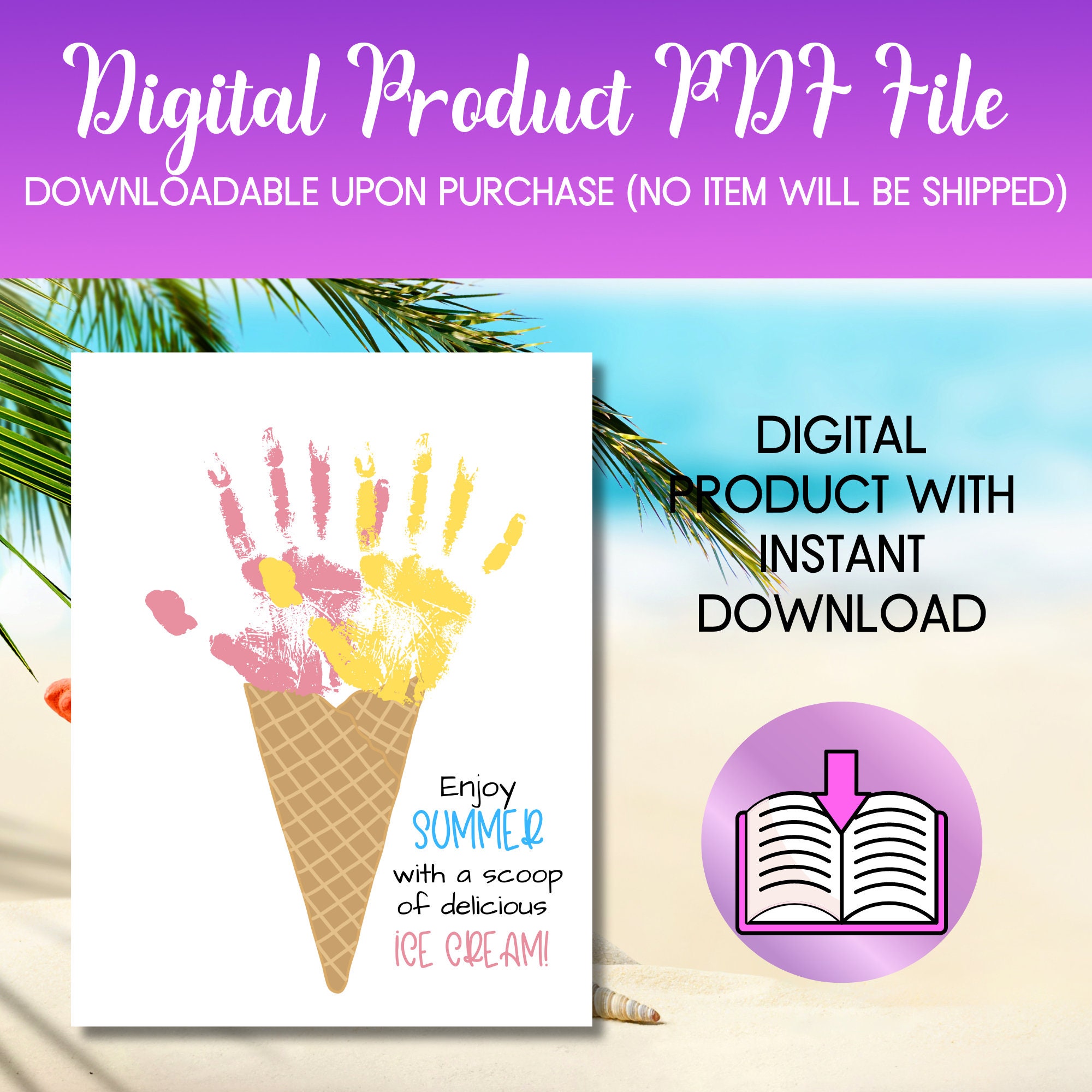 Summer Handprint Craft Summer Handprint Art Summer Handprint for ...