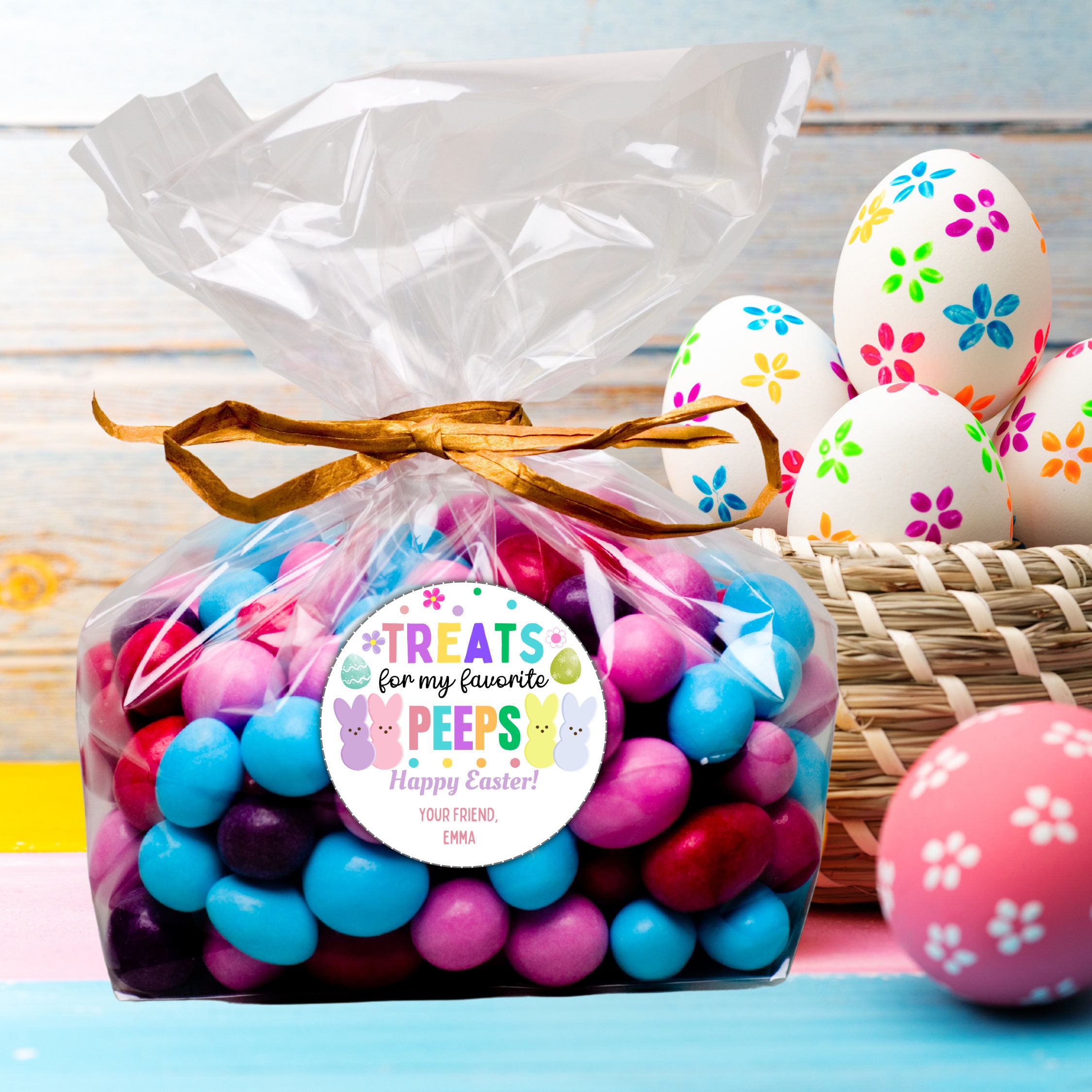 Editable Easter Stickers Kids Easter Tags Gift Sticker Easter Gift Tags ...