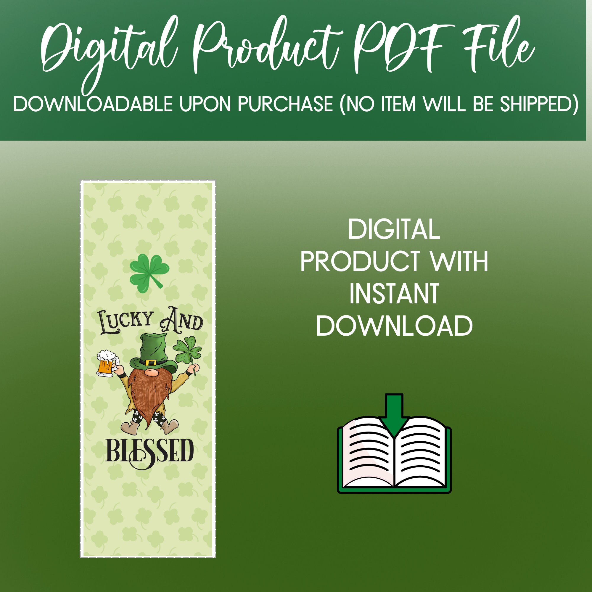 Leprechaun Bookmarks Saint Patrick's Day Lucky Gnome Irish Holiday ...