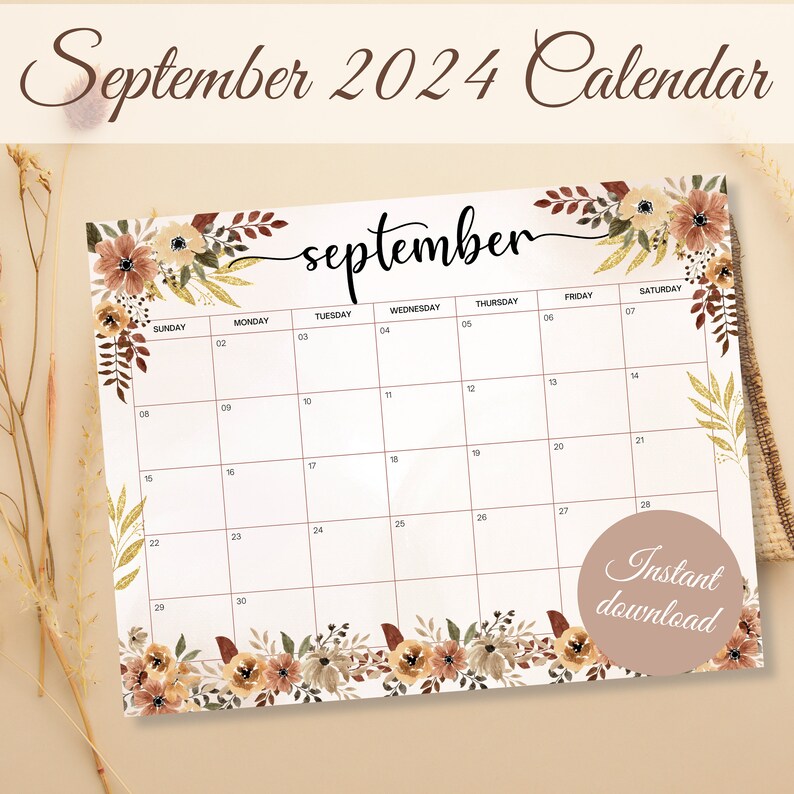 September 2024 Calendar Printable Kids Calendar Classroom September ...