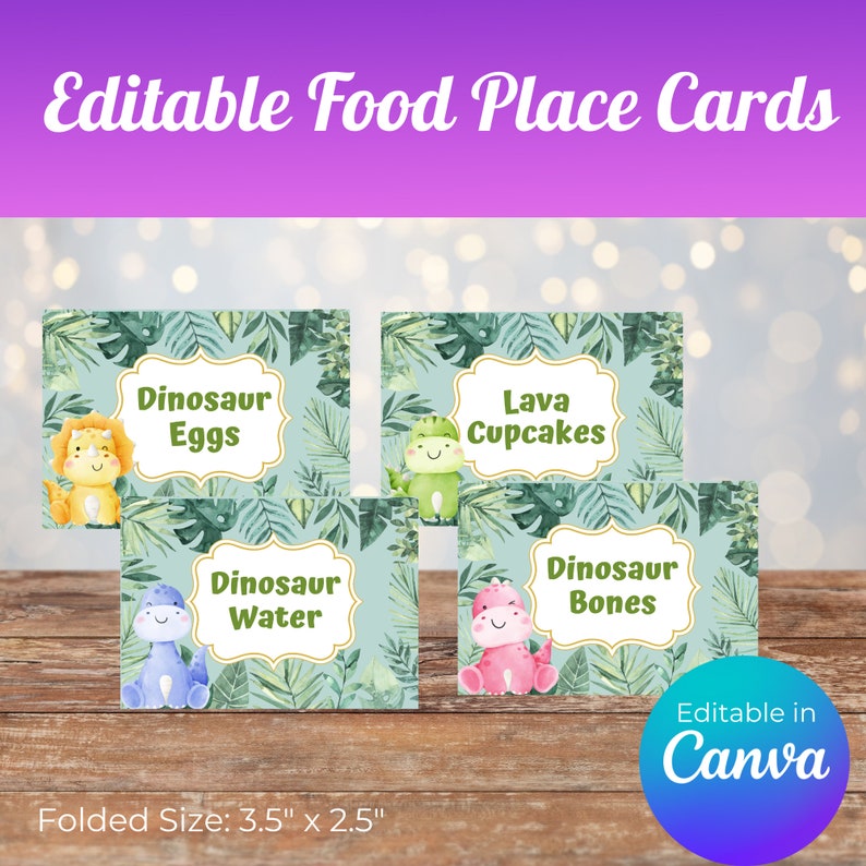 Editable Dinosaur Birthday Bundle Dinosaur Birthday Party - Etsy