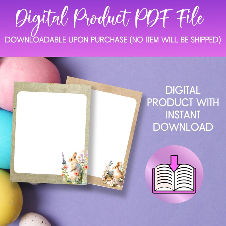 Easter Stationery Printable Stationery Easter Writing Paper Easter ...
