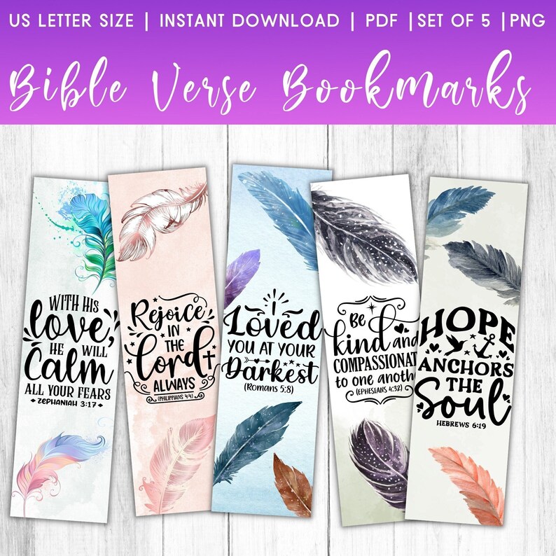 Bible Verses Scripture Bookmarks for Christian Women Men Latter Day ...