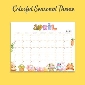 2024-2025 School Year Calendar Seasonal Monthly Theme Prek Preschool ...