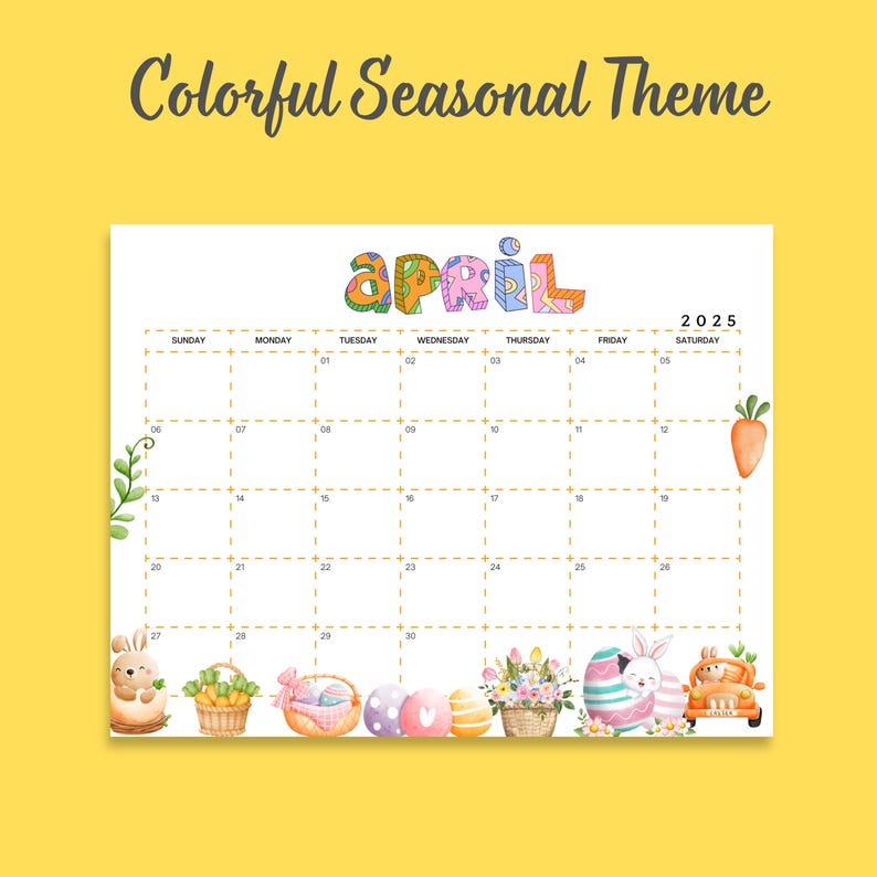 2024-2025 School Year Calendar Seasonal Monthly Theme Prek Preschool ...