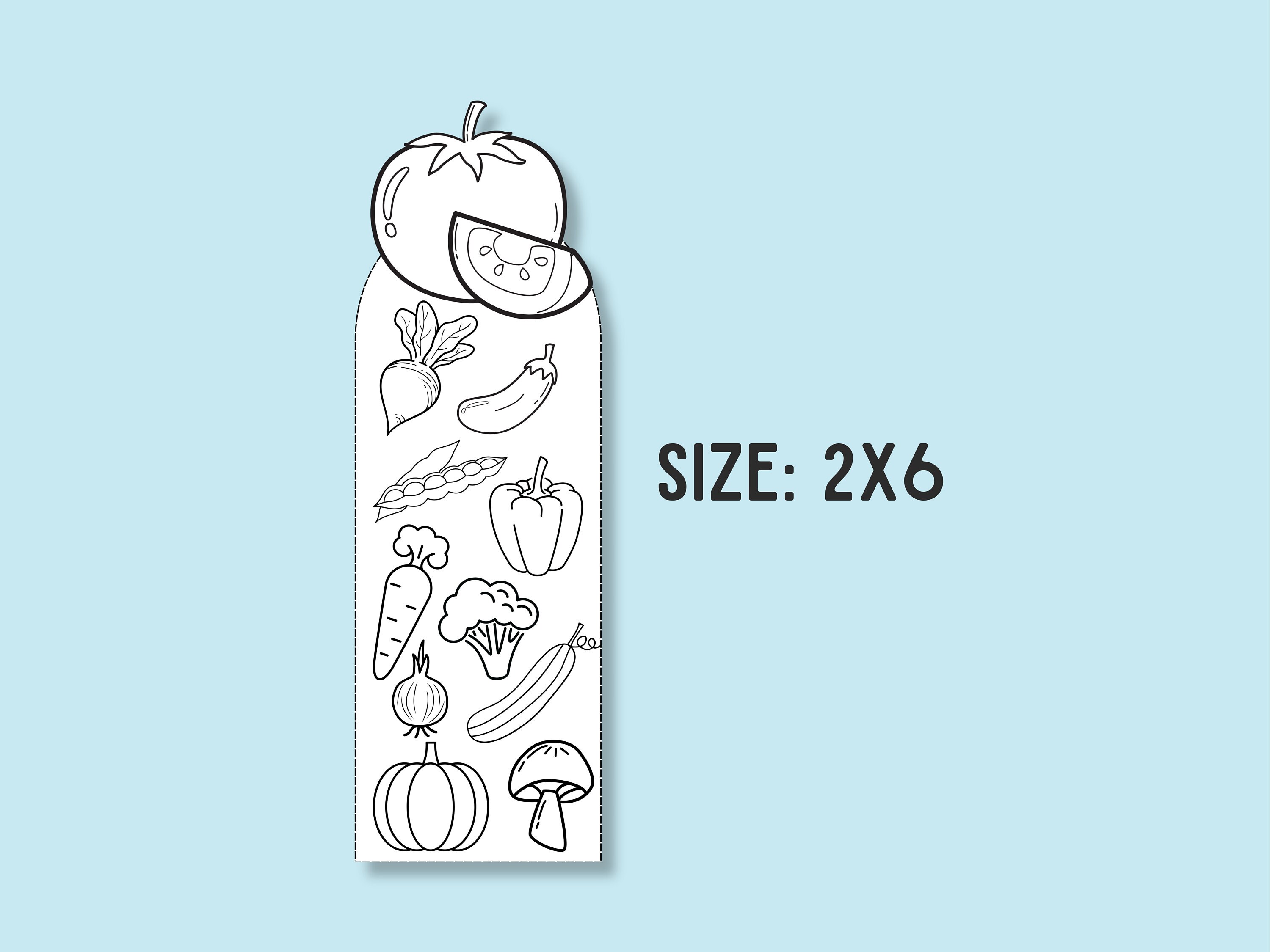 Food Coloring Bookmarks Kids Vegetables Fruits Coloring Classroom ...