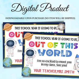 Editable Teacher Welcome Back to School Postcard for Students Cute ...