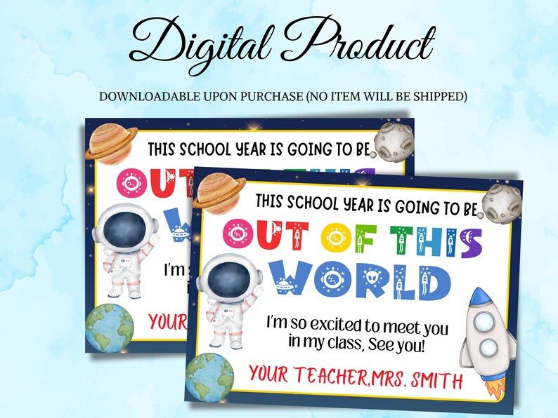 Editable Teacher Welcome Back to School Postcard for Students Cute ...