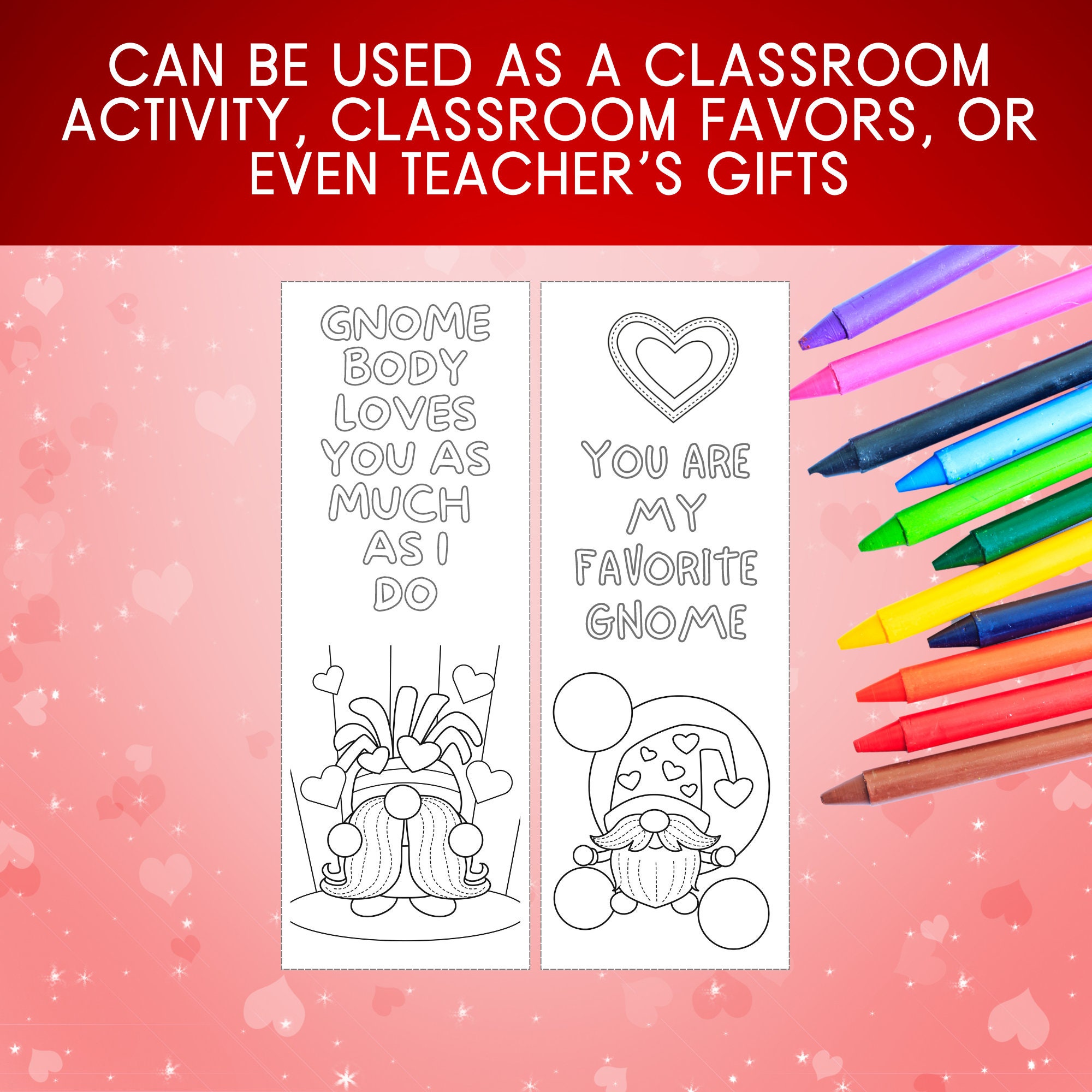 Gnome Bookmark Printable Coloring Bookmarks Bookmarks to Color ...