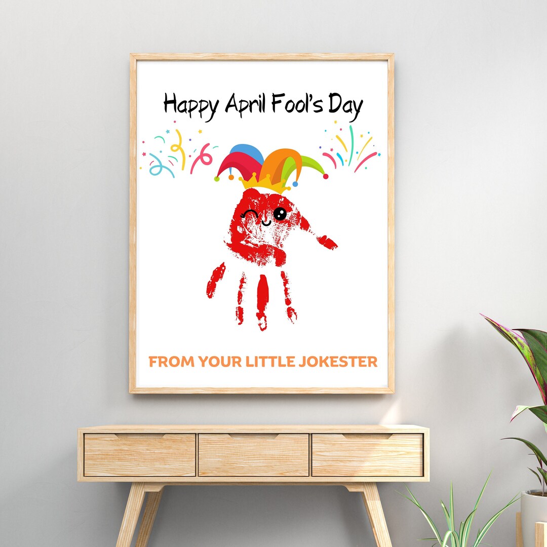 April Fools Day Handprint Craft Art 1st April Spring DIY Craft Kids ...